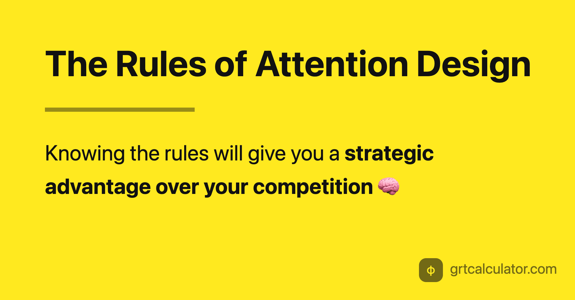 Do You Know the Rules of Attention Design?